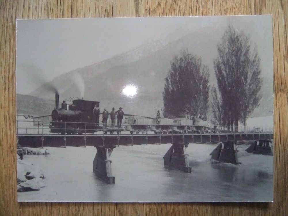 Reproduktion Bau Lötschbergbahn Linie Brücke über die Rhone (Gebraucht) in St. Niklaus VS für ...