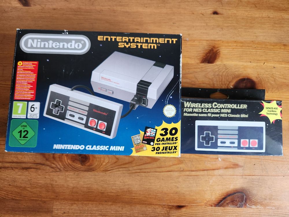 NES Classic Mini Konsole + Wireless Controller OVP (Gebraucht) in ...
