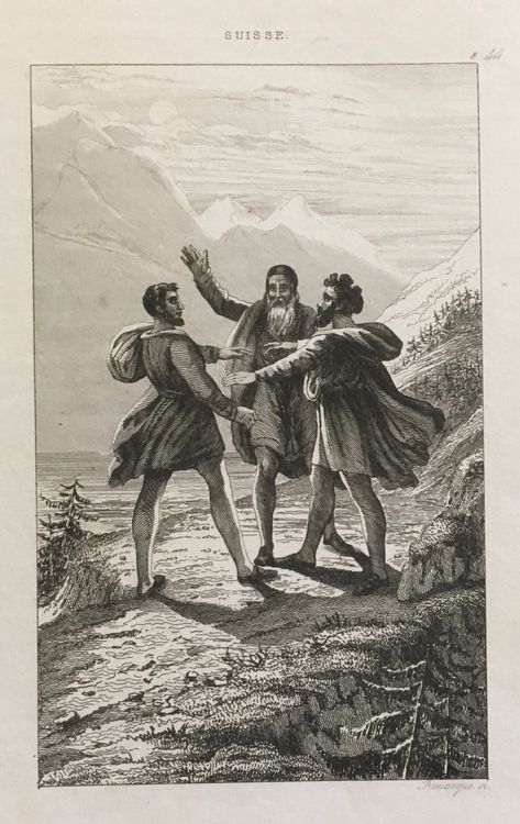 Stahlstich um 1840 - Rütlischwur - von Rouargue (Gebraucht) in Frauenfeld für CHF 24 – mit ...