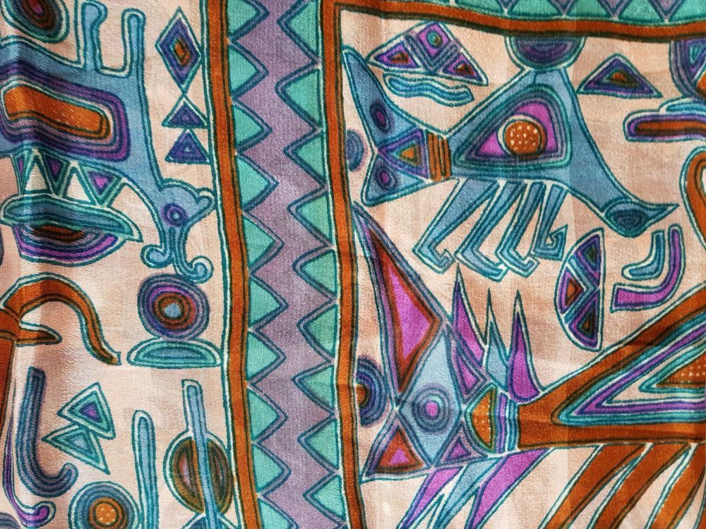 Edles Tuch aus Seide in flieder – INKA Style | Kaufen auf Ricardo