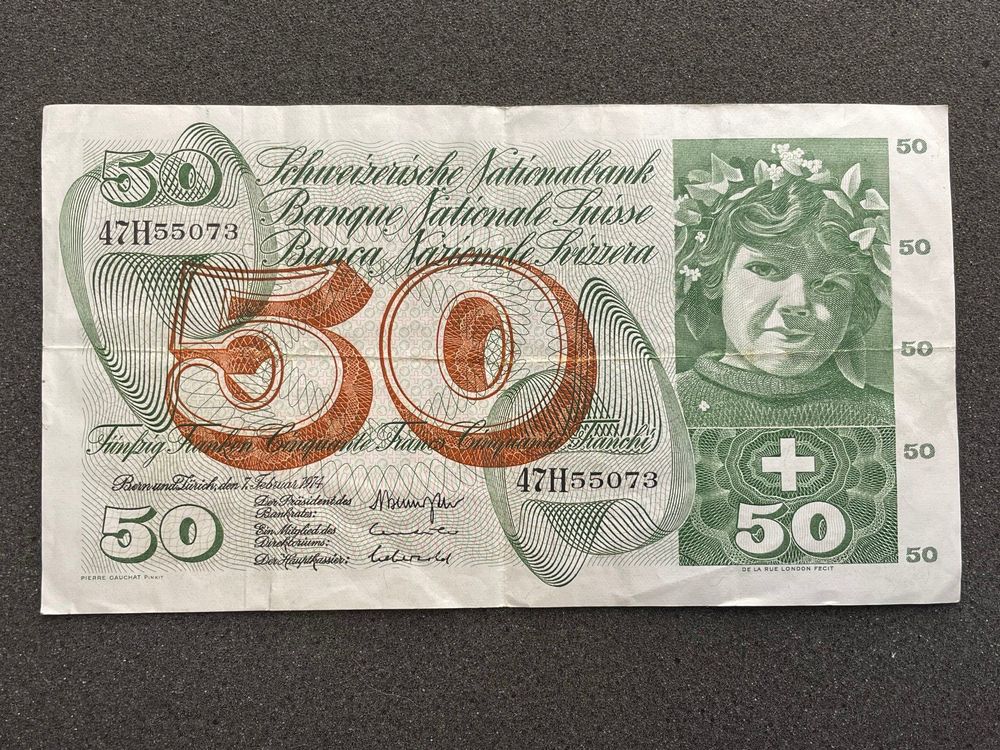 50 Franken Note Schweiz 1974 Apfelernte | Kaufen auf Ricardo