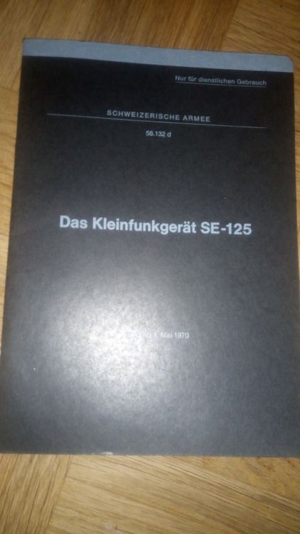 Schweizer Armee - Handbuch SE-125 Funkergerät von 1970 (Gebraucht) in ...