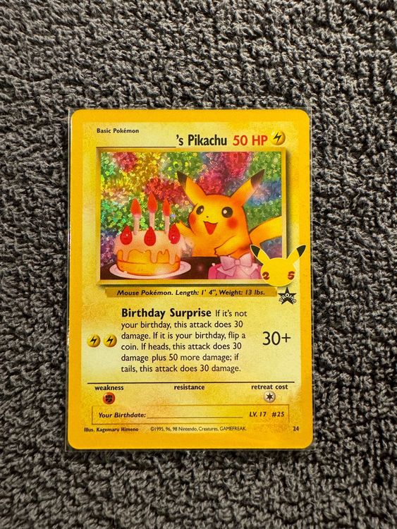 Pokemon Celebrations Birthday Pikachu | Kaufen auf Ricardo