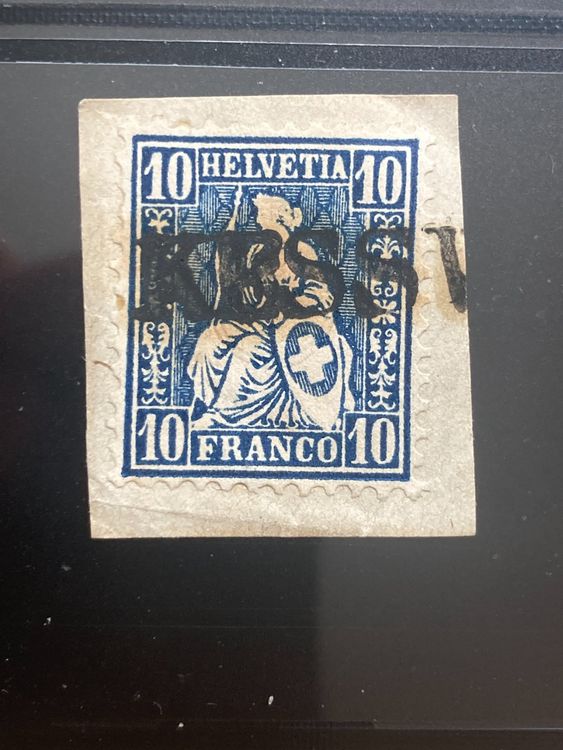 Schweiz 1862 sitzende Helvetia 10 Rp. Balken KESSW(IL) | Kaufen auf Ricardo