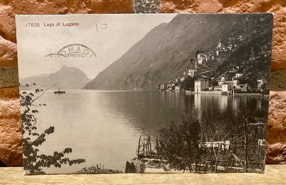 1909 - Antike AK - LAGO DI LUGANO (Gebraucht) in Root für CHF 1 – mit Lieferung auf Ricardo kaufen