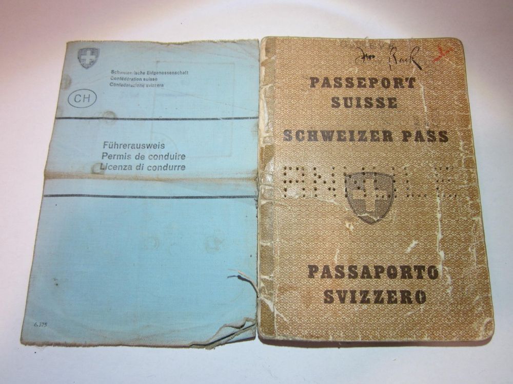 Antik Führerausweis Schweizer Pass Permis Conduire Oldtimer (D'occasion ...