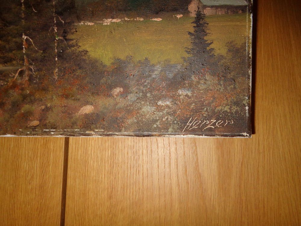 CHURFIRSTEN AELPLI TOGGENBURG UNTERWASSER OELGEMÄLDE HERZER | Kaufen auf Ricardo