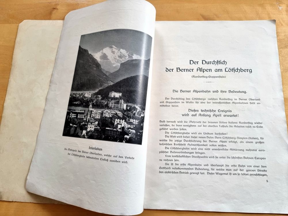 Durchschlag der Berner- Alpen für die Lötschberg-Bahn | Kaufen auf Ricardo