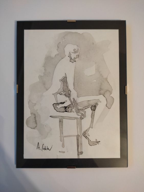 Männlicher Akt Gemälde | Acheter sur Ricardo