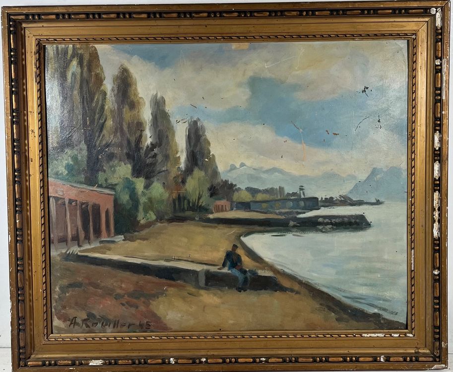 Armand Henri Rouiller (1901-1977) Küsten Szene Gemälde (Gebraucht) in ...