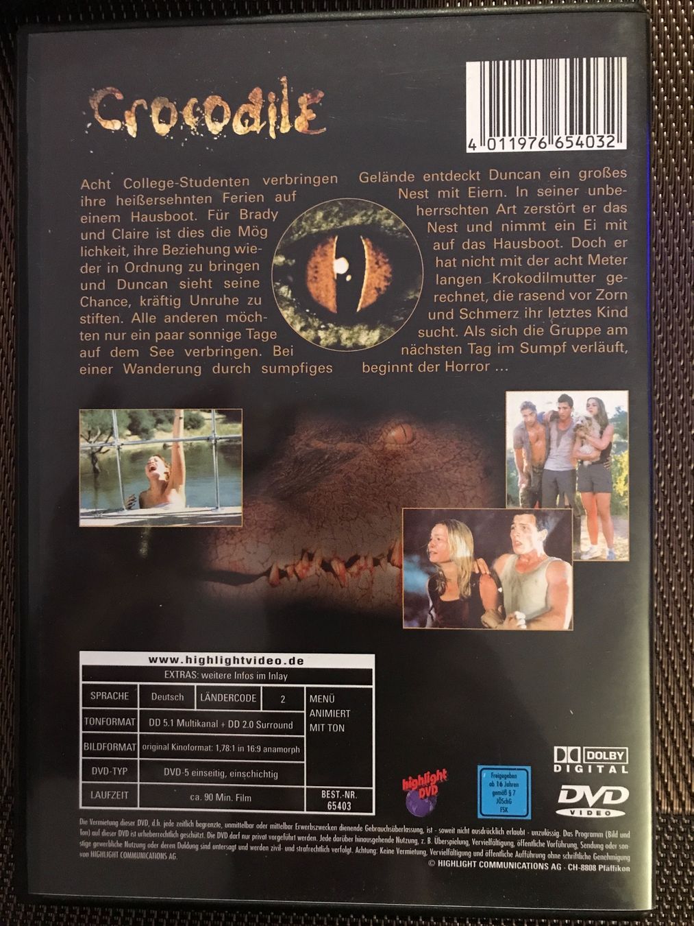 Crocodile - Horror DVD - Top Zustand! Grusel für den Abend (Gebraucht ...