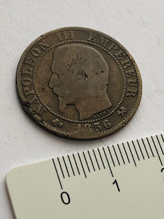 1856 uralte Münze Napoleon III 5 Centimes Frankreich France (Gebraucht ...