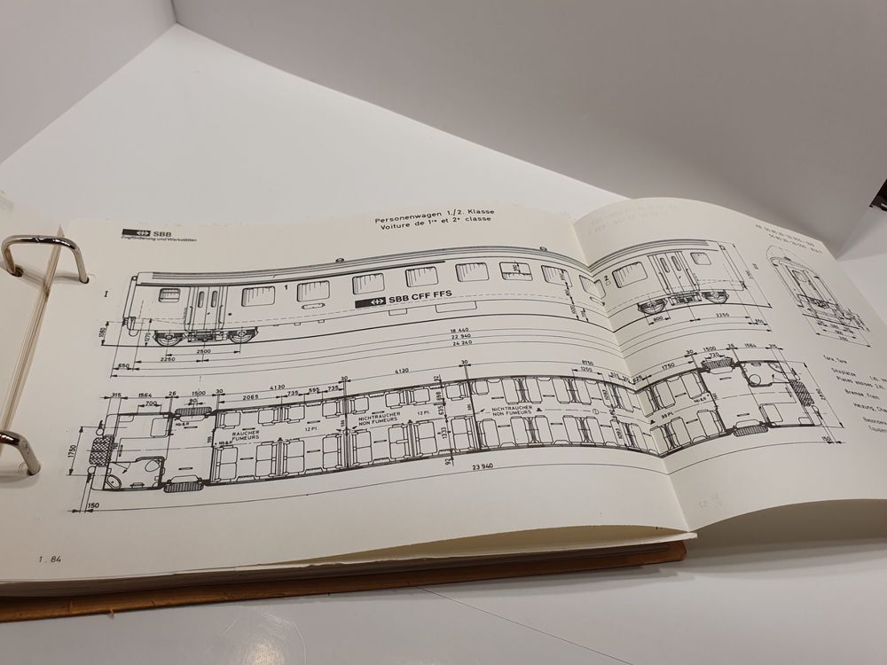 SBB Personen- und Gepäckwagen / Skizzen / Massstab 1:100 | Kaufen auf Ricardo