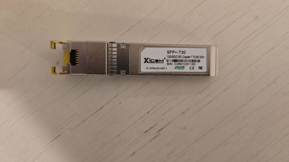 SFP+ 10G RJ45 Copper-Modul (Transceiver) – Multi-Gig – Top (Gebraucht ...