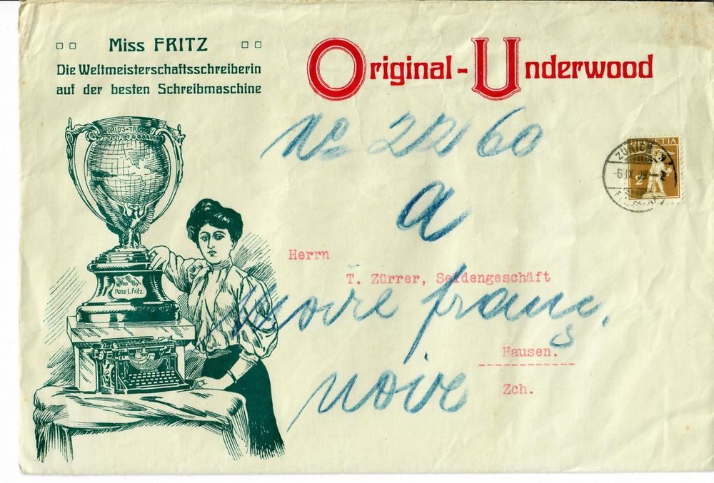 Miss Fritz Weltmeisterschaftsschreiberin a.d.b. Schreibmasch (Gebraucht ...