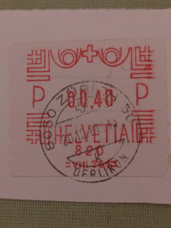 Originale Briefmarke, Helvetia 820 Oerlikon, Top Zustand (Gebraucht) in ...