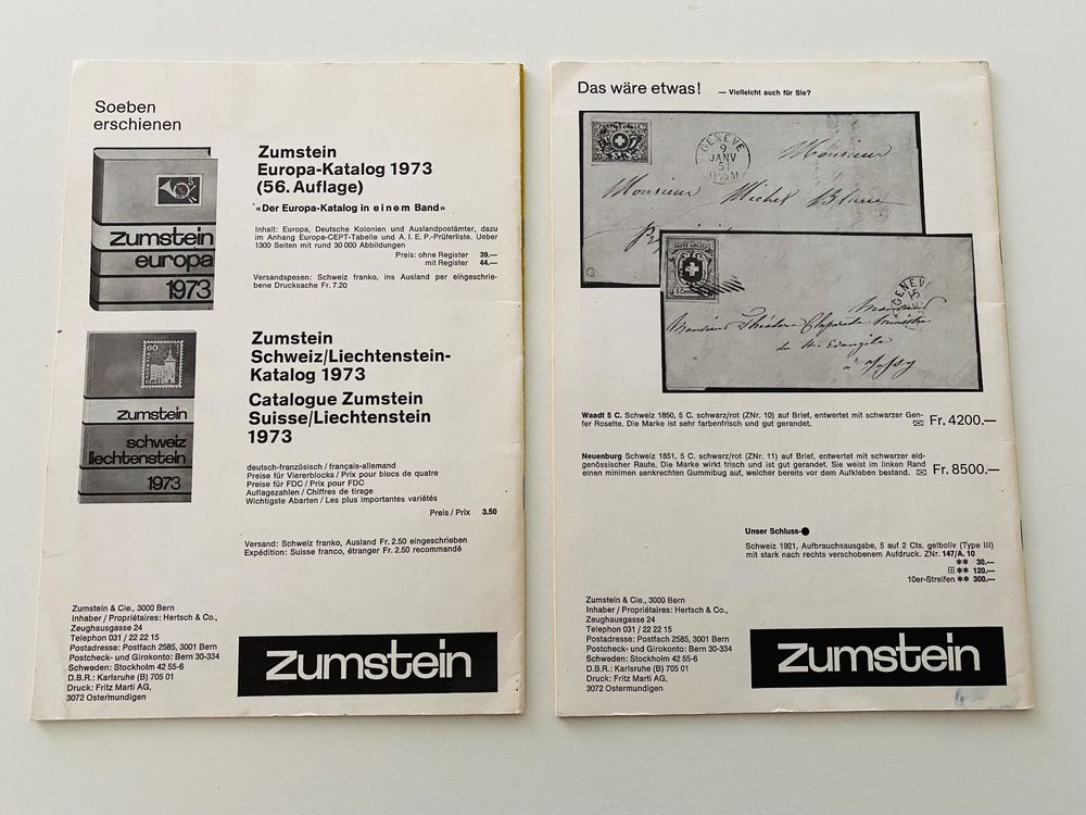 2 x alte Berner Briefmarken Zeitung interessante Beiträge | Kaufen auf ...