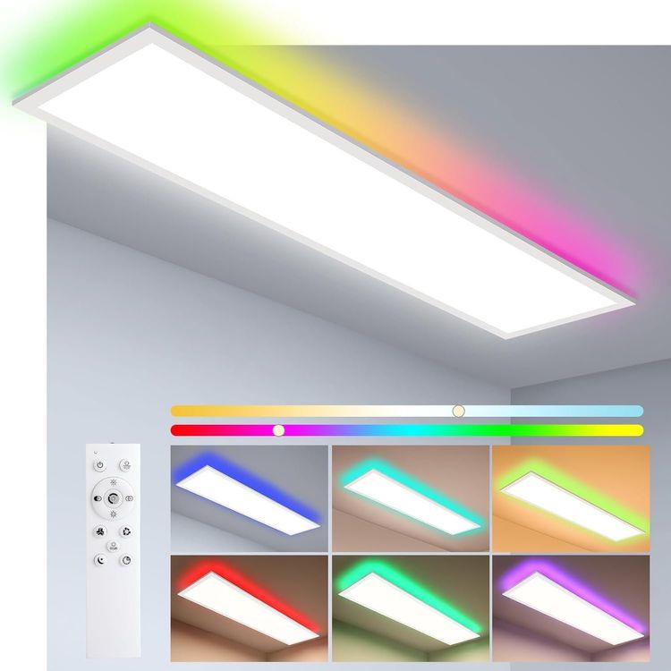 LED Panel Deckenleuchte Dimmbar mit RGB Backlight 30W 3300LM (Neu und ...