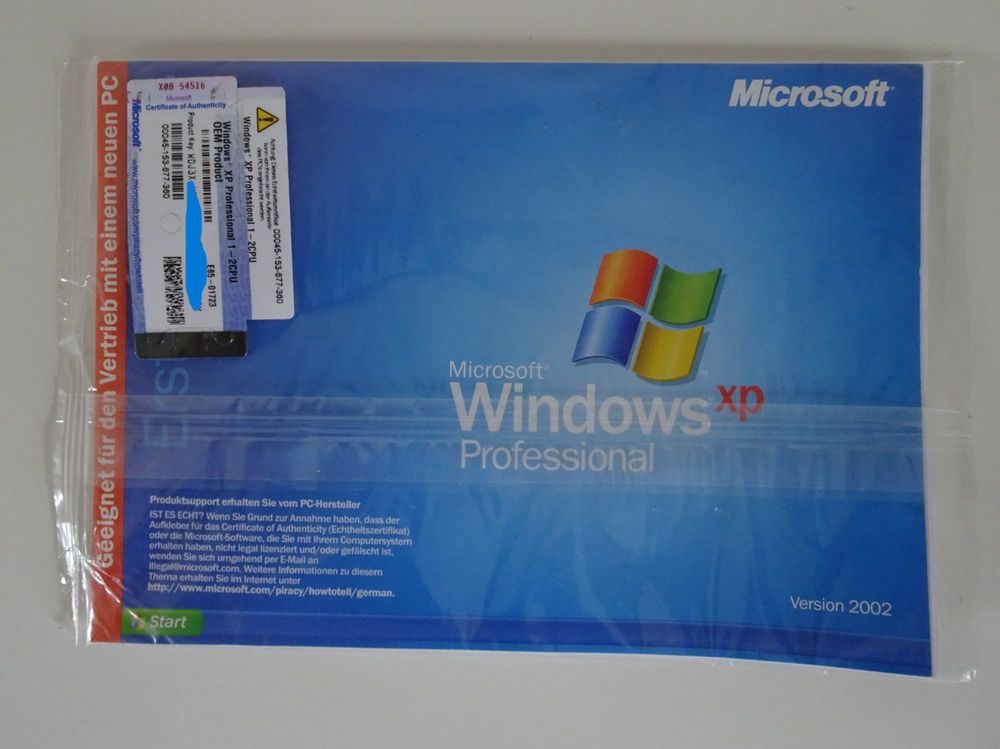 Windows XP Professional Service Pack 2 Original Lizenz | Kaufen auf Ricardo
