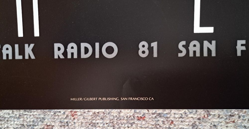 Poster "The Talk" KGO Newstalk Radio 81 San Francisco 1982 (Gebraucht) in Basel für CHF 15 – mit ...