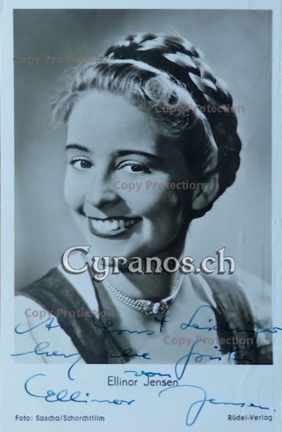 Ellinor Jensen (1929) Schauspielerin - Autogramm (Gebraucht) in ...