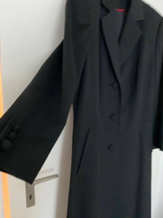 Haute Couture feine Wolle Kaschmir Mantel Gr 42/44 sw NEU (Neu (gemäss ...