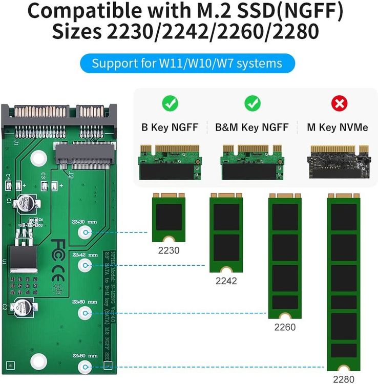 Adaptateur M2 vers SATA (Neu und originalverpackt) in Essert FR für CHF ...