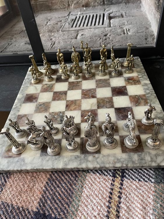 Schach „Stein“ aus Stein, Zinn (Gebraucht) in Bassersdorf für CHF 86 ...