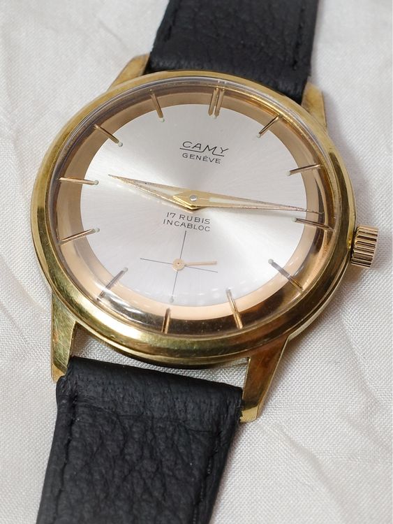 CAMY Genève 35mm vintage Armbanduhr Handaufzug AS 1130 17j. (Gebraucht ...