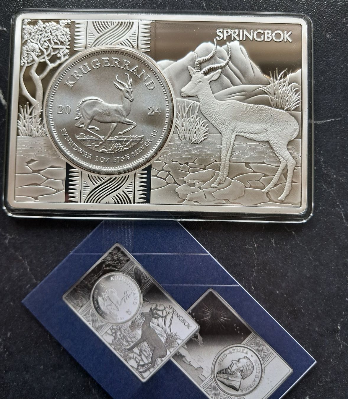 1 Silber OZ Krugerrand 2024 in 3 OZ Barren, Silber 999 (Neu und originalverpackt) in Weinfelden ...