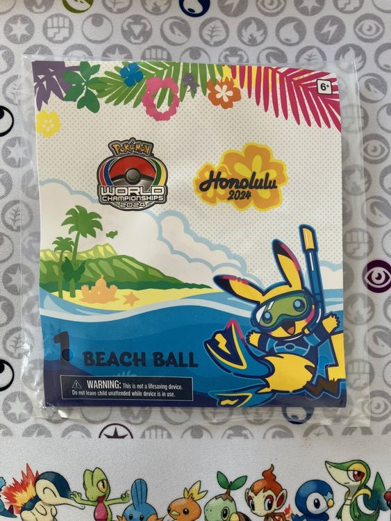 2024 Pokemon World Championships Pikachu Beach Ball Hawaii (Neu und ...