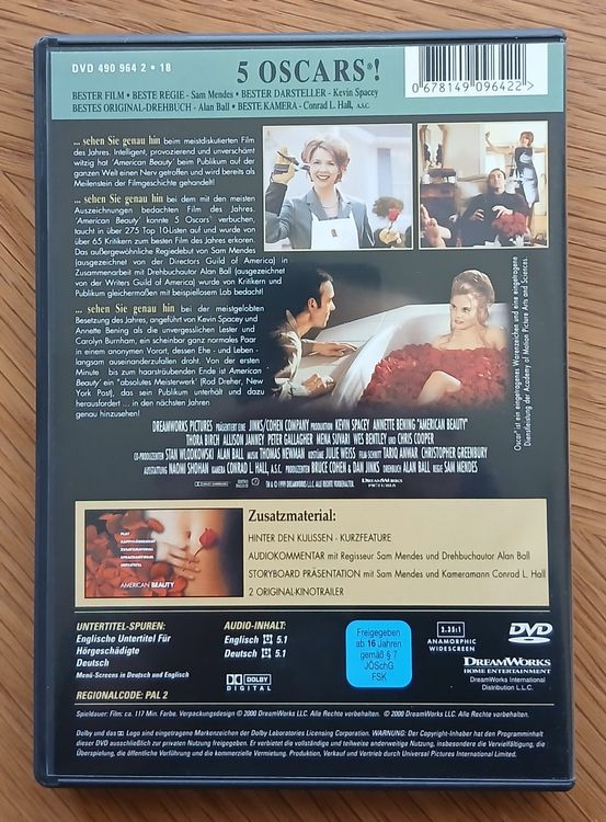 American Beauty (DVD) Sehr guter Zustand!!! (Gebraucht) in Nänikon für ...