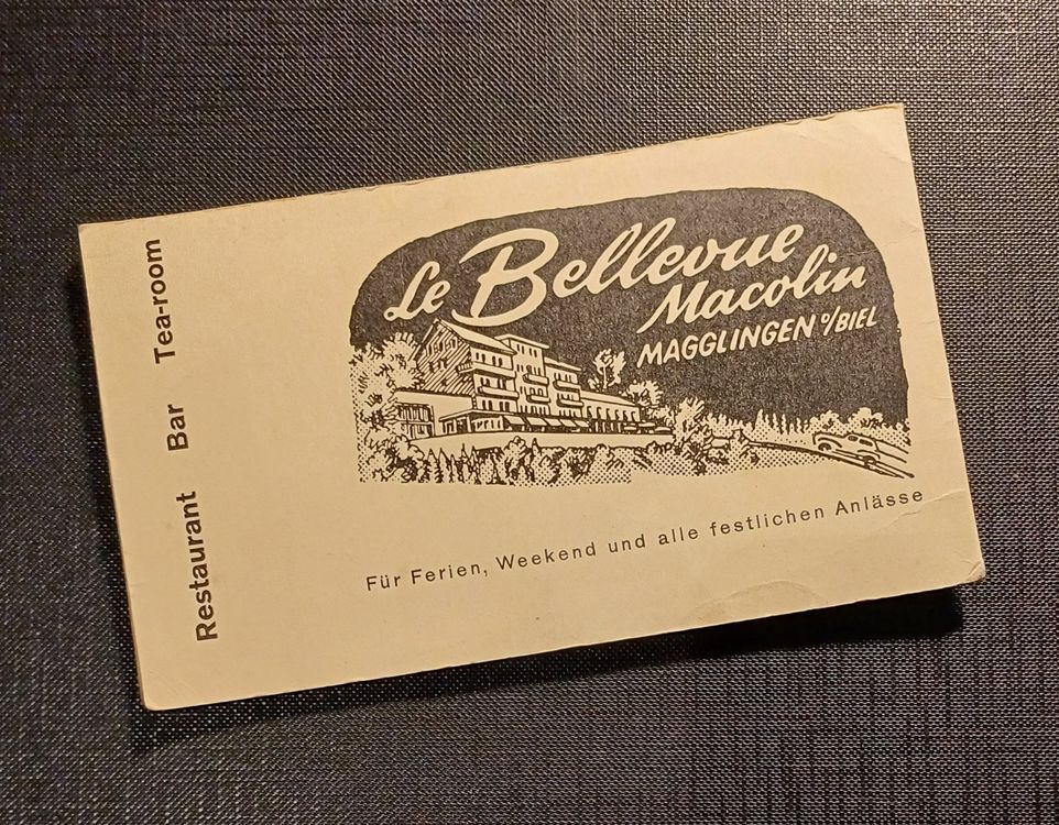 Antike Hotel Le Bellevue Macolin MAGGLINGEN Gebirgskarte | Kaufen auf ...
