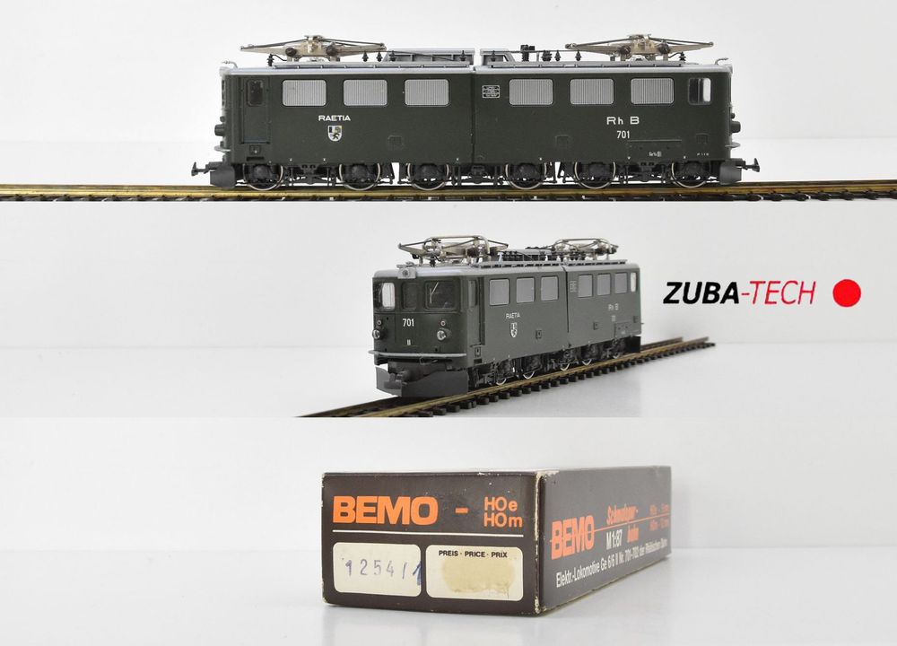 Bemo 1254/1 E-Lok Ge 6/6 II RhB H0m GS Digital OVP (Gebraucht) in St ...