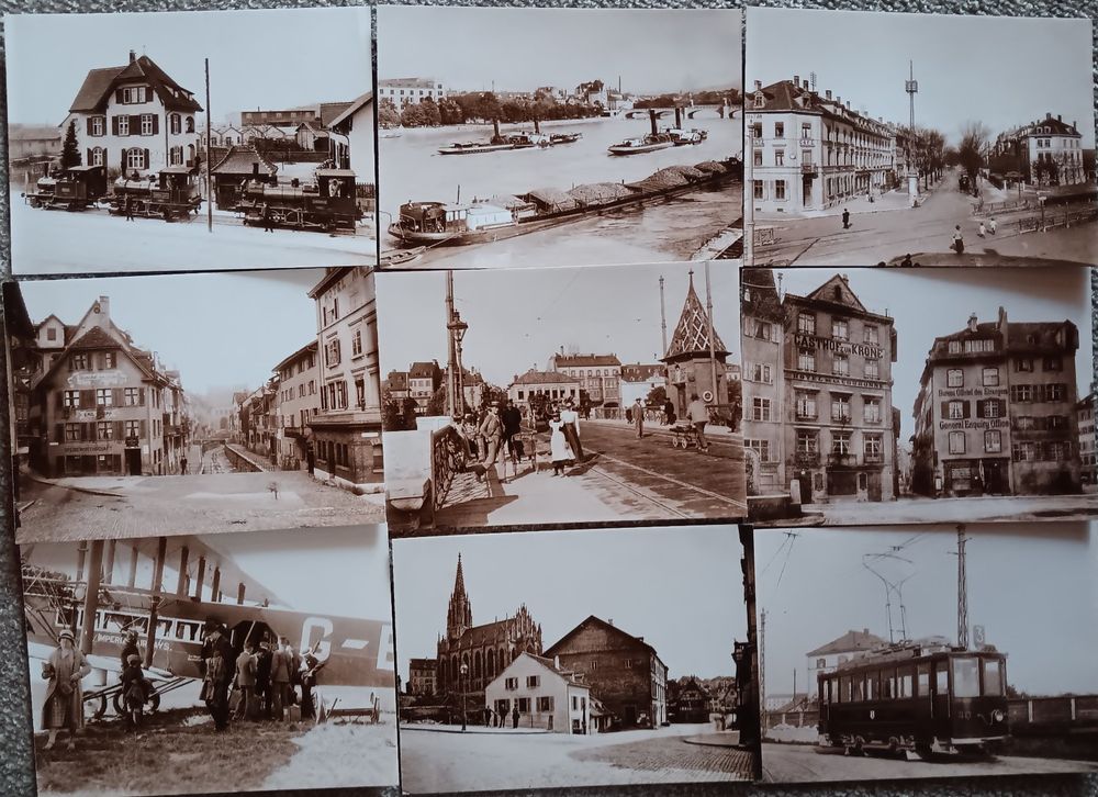 24 AK Basel in alten Ansichten,Replika unbeschrb.11,5x16,5cm (Gebraucht ...