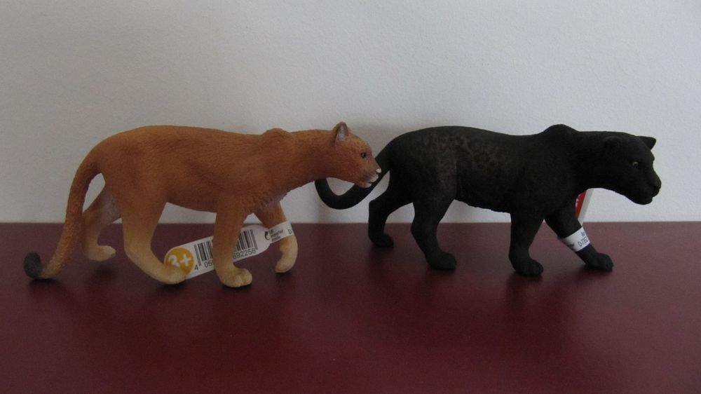 Schleich Raubkatzen ( Puma + schwarzer Panther ) neuwertig | Kaufen auf ...