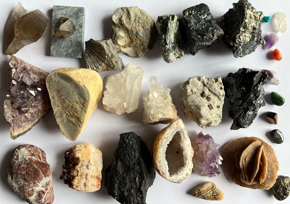 Mineralien Sammlung (Kristalle, Erze, Edelsteine, Fossilien) (Gebraucht ...