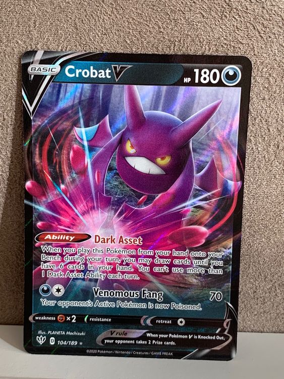 Crobat V ENG Darkness Ablaze Pokemon 104/189 | Kaufen auf Ricardo
