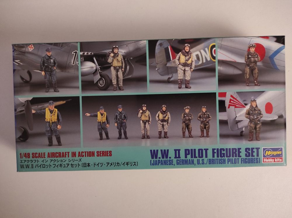 Piloten Set (D :J: GB; USA) WWII, Bausatz von Hasegawa 1/48 (Neu und ...