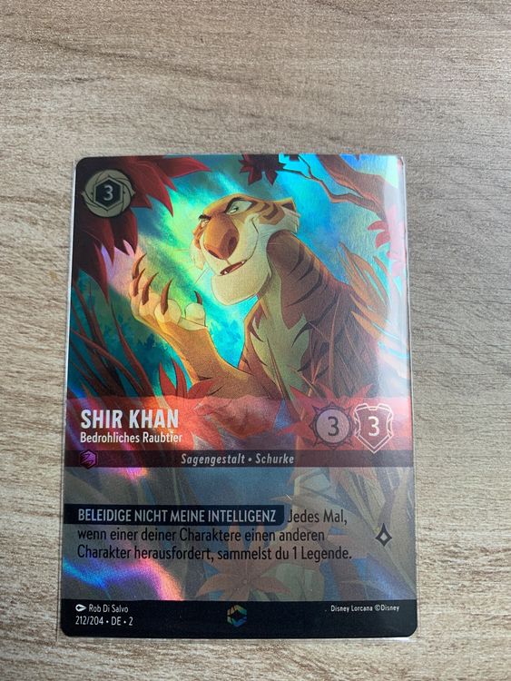 Lorcana Karte Kapitel 2 212/204 Deutsch Shir Khan Enchanted | Kaufen ...