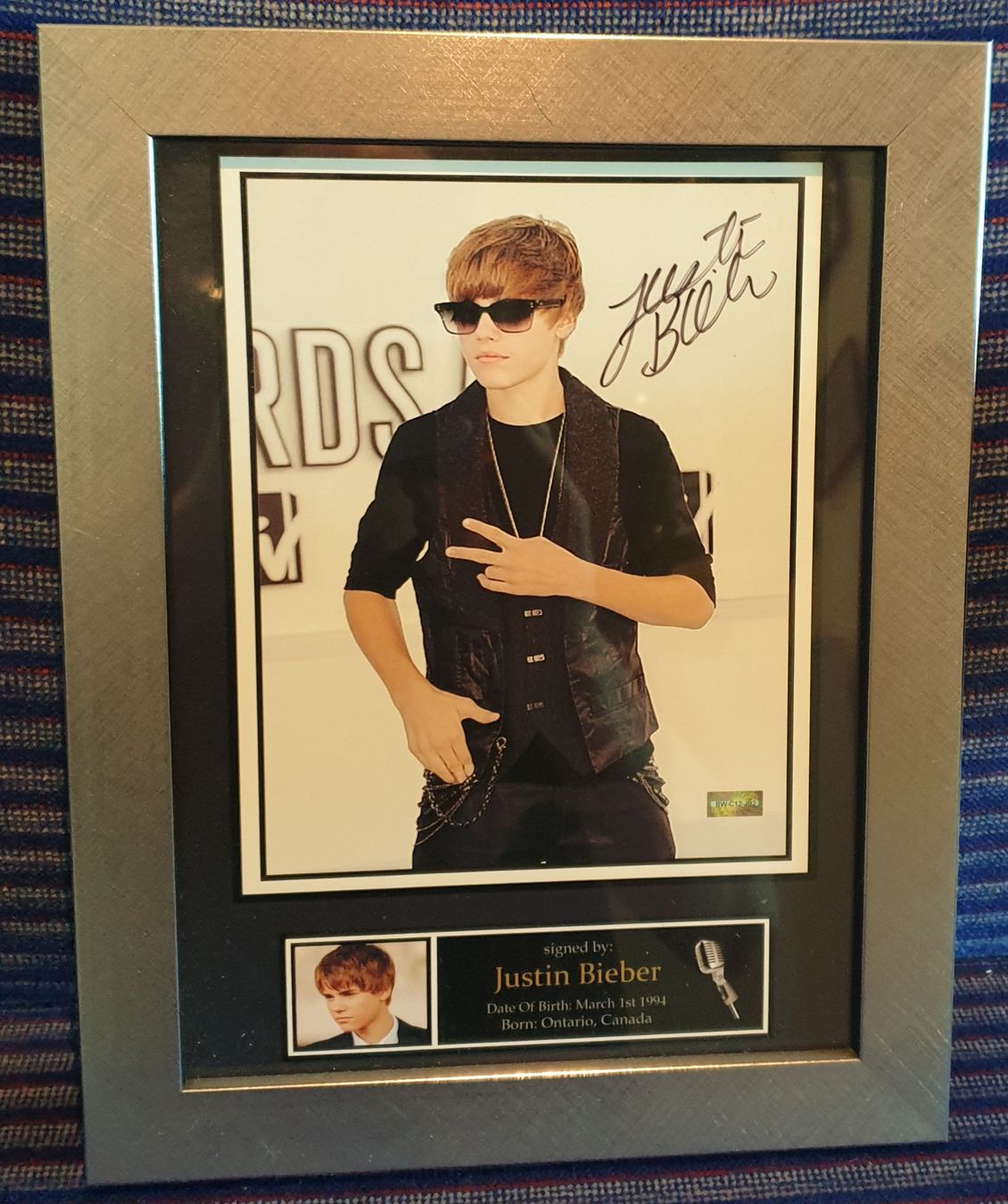 ‼️ Justin Bieber Bild mit Reprint Unterschrift (Nr. 1) (D'occasion) à ...