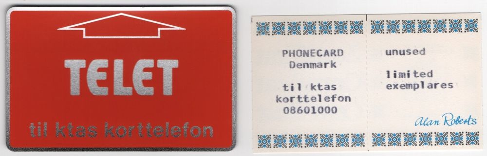 TELET - frühe ungebrauchte Telefonkarte von Dänemark | Kaufen auf Ricardo