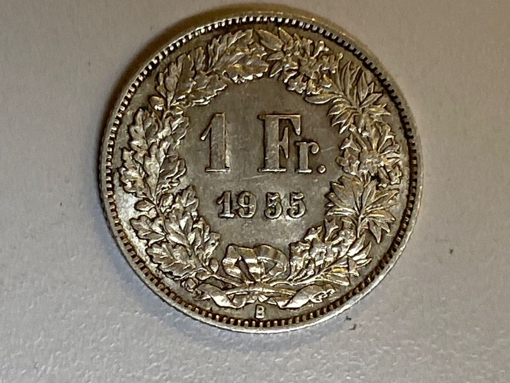 1 Fr. Schweiz Silber 1955 ss+ | Kaufen auf Ricardo