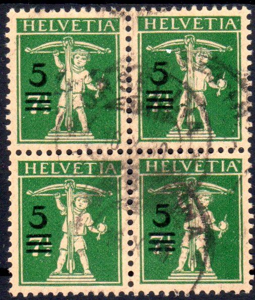 AUFRAUCHAUSGABE 1930 TELLKNABE MIT ARMBRUST 4ERBLOCK - X393 | Kaufen auf Ricardo