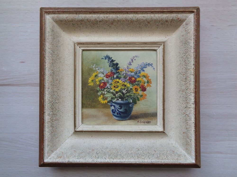 GEMÄLDE F.GRIEDER STILLEBEN BLUMENSTRAUSS ORIGINAL | Kaufen auf Ricardo