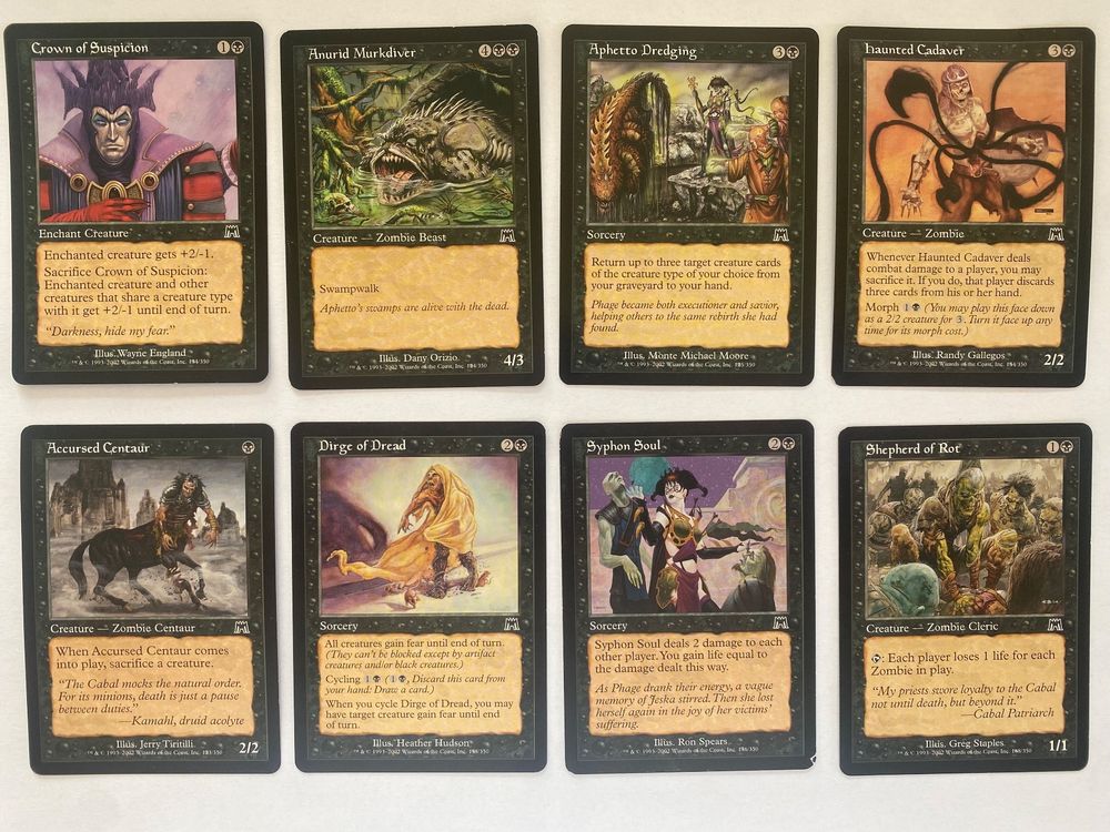 21 (Full Set) Onslaught Common Black Cards (Gebraucht) in Bonstetten ...