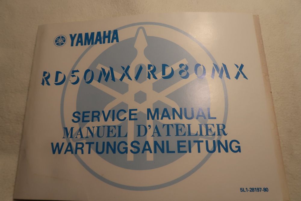 YAMAHA Wartungsanleitung RD50MX/RD80MX mit Ergänzungsheft (Gebraucht ...