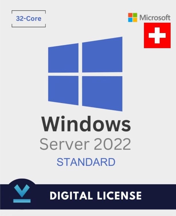 Microsoft Windows Server 2022 Standard Lizenz Key 32 Core (Nuovo e nell ...