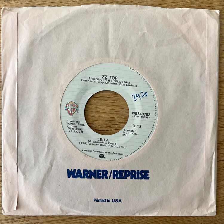 ZZ Top - Leila / 1. US-Press. 1981 - Nice Copy (Gebraucht) in Gais für CHF 8.9 – mit Lieferung ...