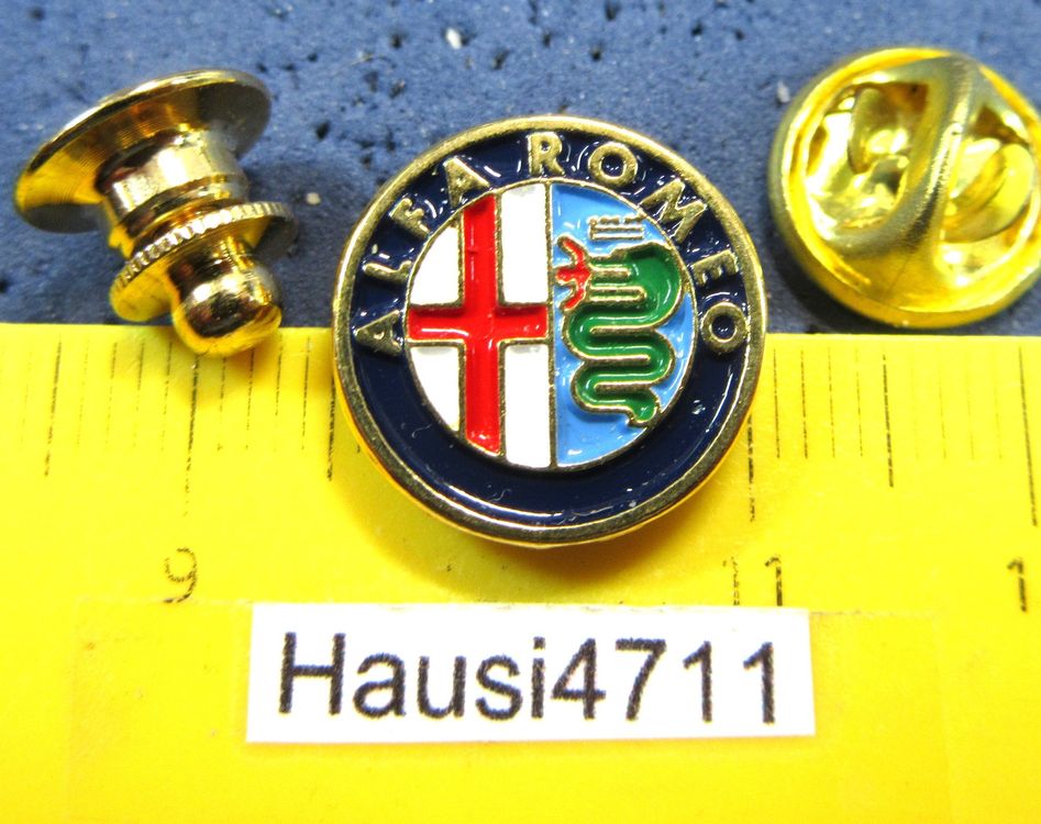 AUTO-PIN ALFA ROMEO GOLDIG GEPRÄGT MIT SECURITY-CLIP 15MM | Kaufen auf ...